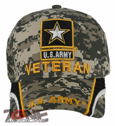 NEW! US ARMY STRONG VETERAN SIDE LINE STAR CAP HAT ACU CAMO | eBay