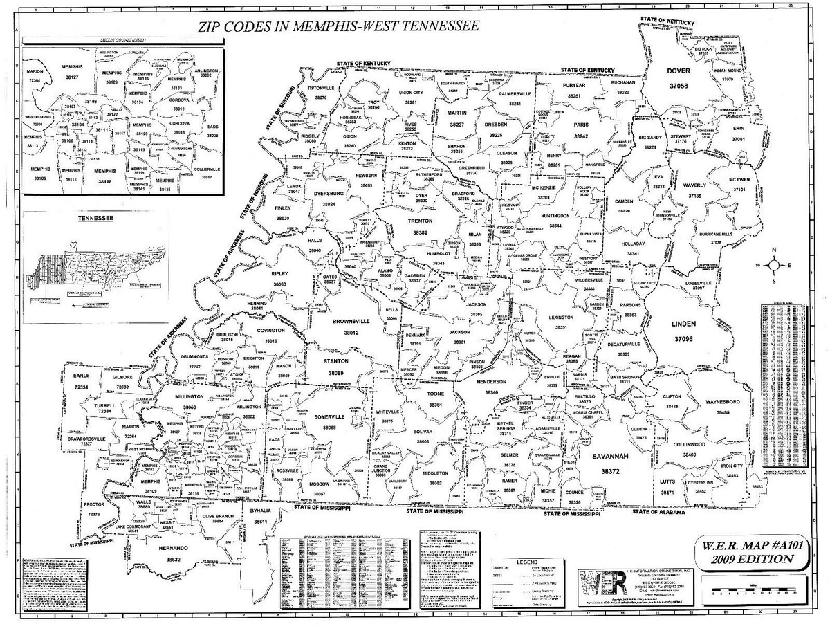 Zip Code Map Memphis Tn