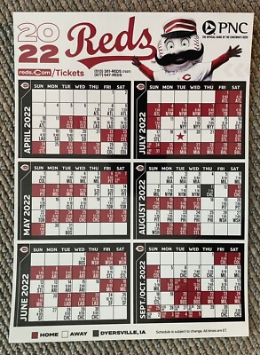 2022 Cincinnati Reds Magnetic Schedule Good Pre-owned Condition | eBay