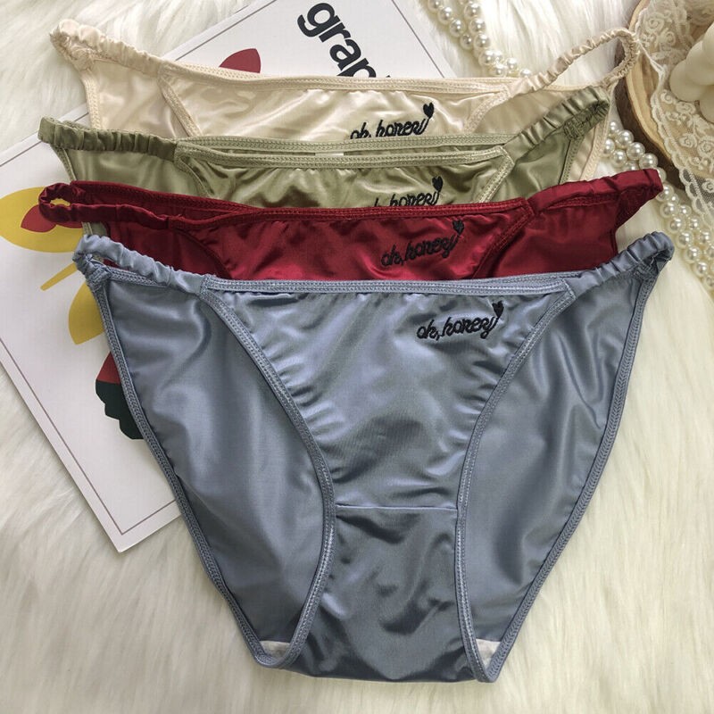 Briefs Silky Satin Panties Lot Underwear Bikini Sexy Lady String Women 1/6 Packs | eBay