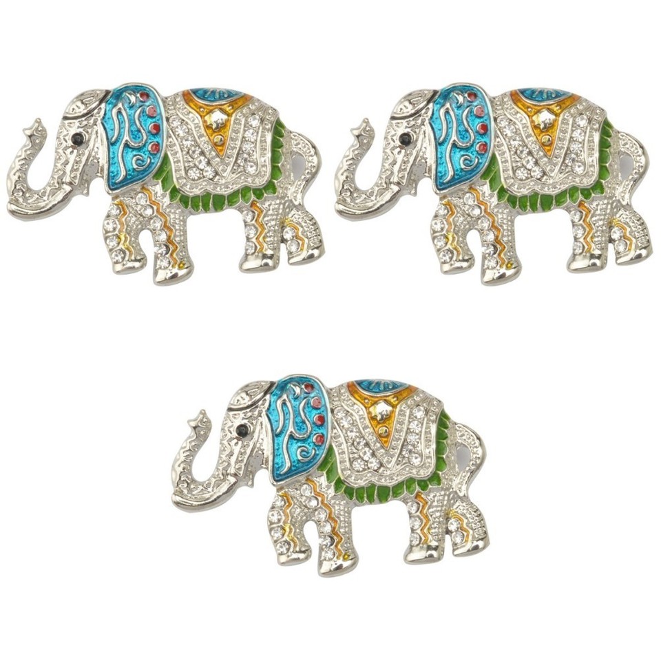 Elephant Brooch Pin Rhinestone Party Gift Favors Alloy Metal Color ...