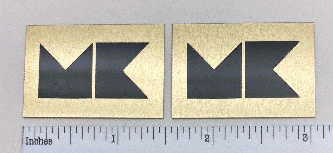 M&K Speaker Badge Logo Emblem Pair Custom Made Aluminum Miller Kreisel ...