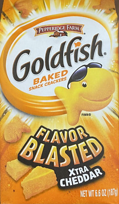 Pepperidge Farm Goldfish Flavor Blasted XTRA CHEDDAR Baked Snack ...