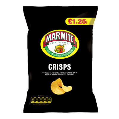 Marmite Crisps Snacks 18 x 65g Priced Packs Yeast Extract Flavour ...