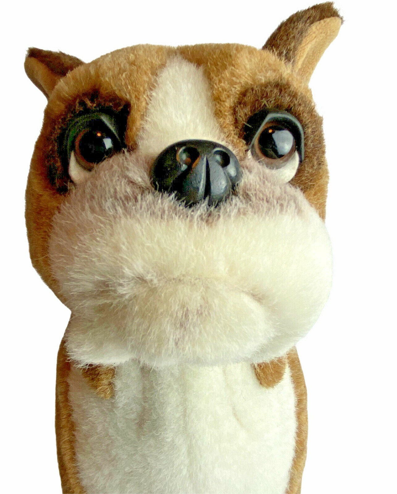 Realistic Boxer Dog Plush Stuffed Animal 16" Sitting Lifelike Unknown ...