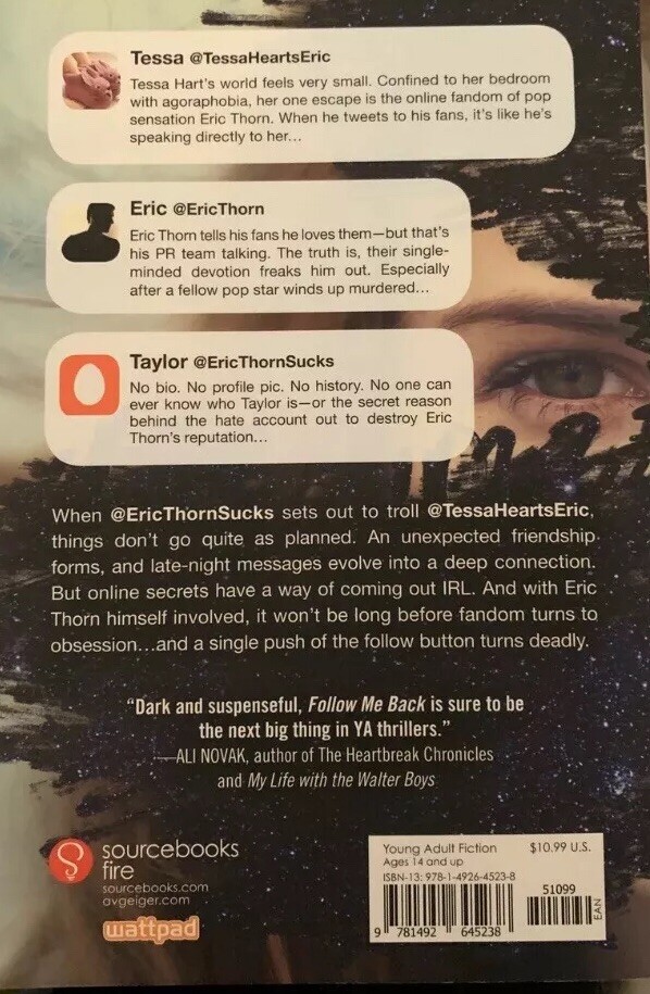 Follow Me Back: Follow Me Back Novel by A.V. Geiger (2017, Paperback ...