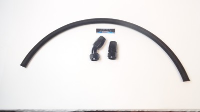 Radiator Hose Kit Universal -16AN Black Nylon Stainless Str. & 45 ...