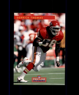DERRICK THOMAS FOOTBALL CARD KANSAS CITY CHIEFS PRO LINE 1992 #361 1 OF ...