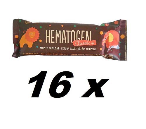 Hematogen Classic+ Supplement 16 Bars Iron Nutrition Albumin Vitamins ...