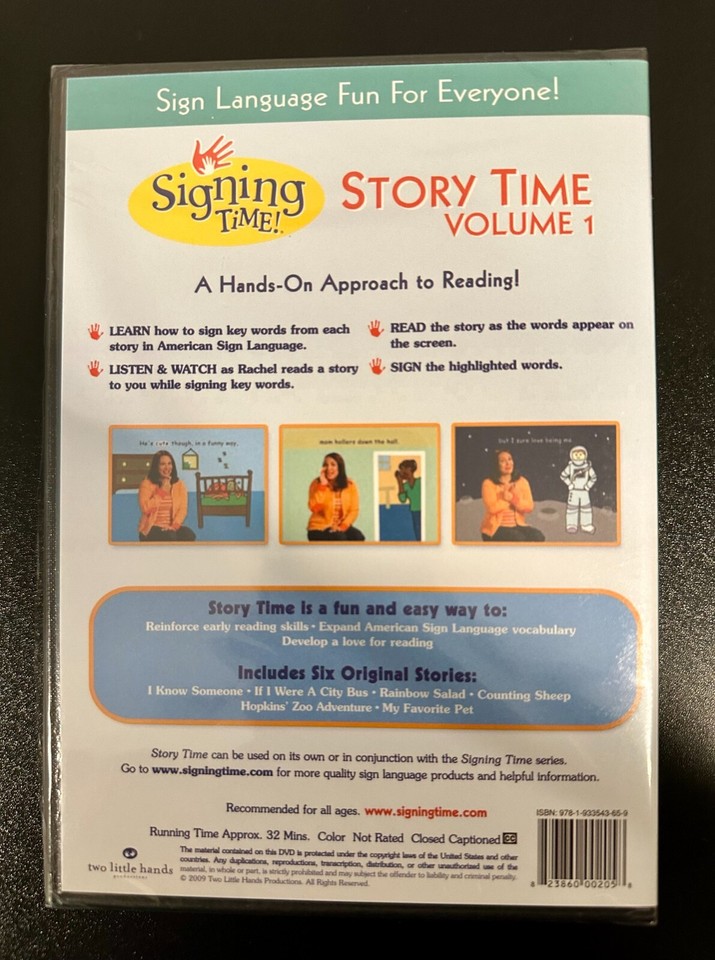 Signing Time: Story Time, Vol. 1 (DVD, 2005) *NEW & SEALED* | eBay