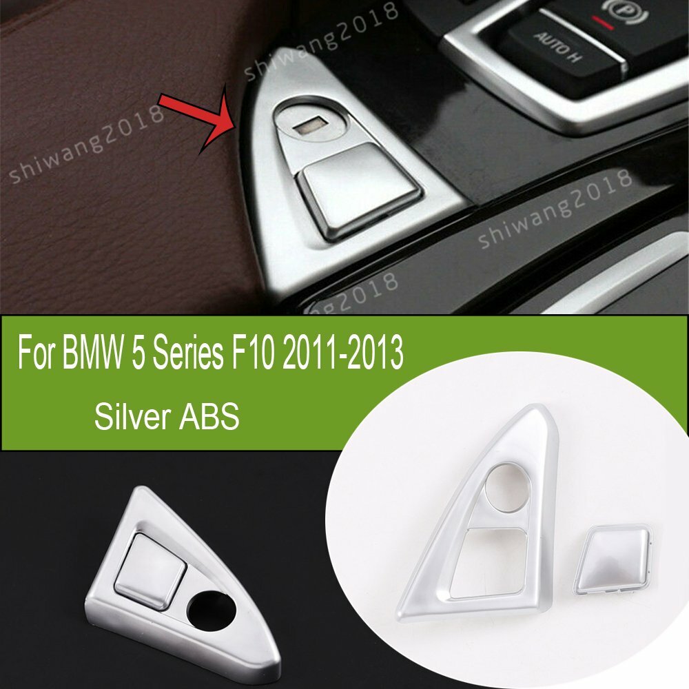 Silver ABS Armrest Box Button Decoration Trim Fit For BMW 5 Series F10 ...
