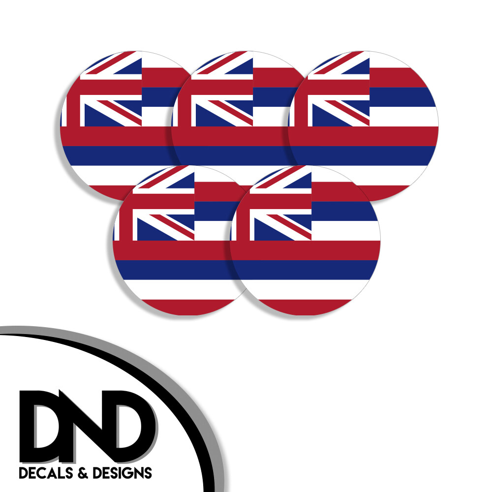Hawaii State Flag HI Circle Sticker USA Helmet Decal 5 Pack 2.5in | eBay