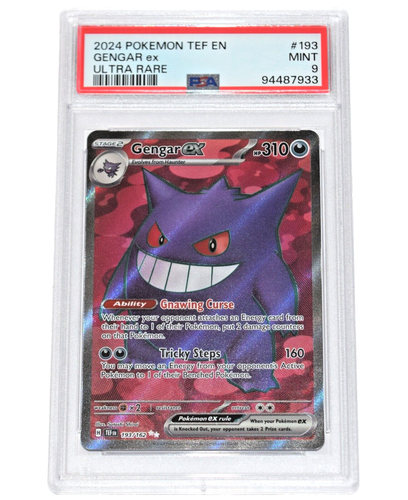 Pokémon Temporal Forces ~ GENGAR ex ~ PSA 9 Mint ~ Full Art Ultra Rare ...