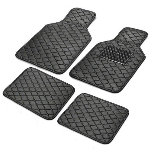 4XCar Front/Rear PU Leather Synthetic Fiber Floor Mats For All Weather ...