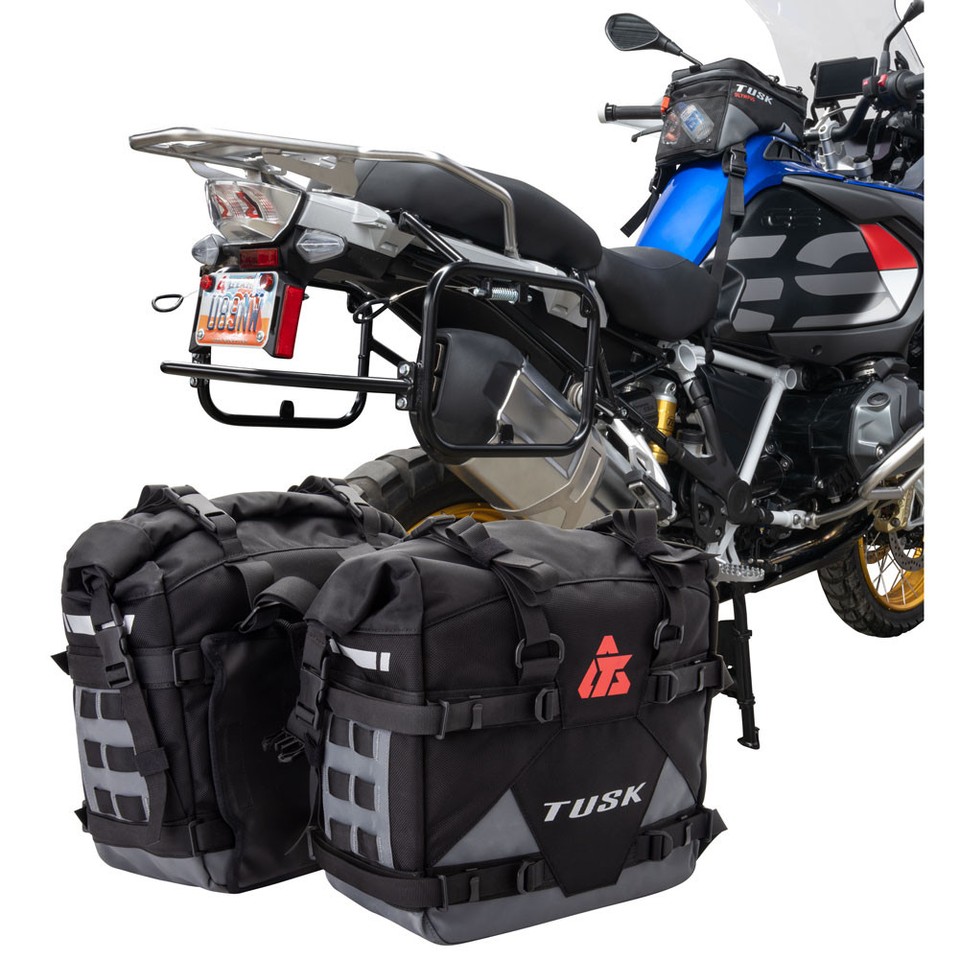 Tusk Pannier Racks With Pilot Bags Black/Gray Black Racks 2006110065 | eBay