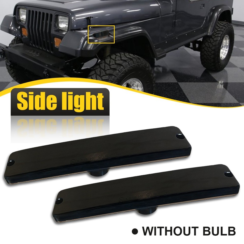 OE-Style Front Bumper Fender Side Marker Light Lamps For 87-95 Jeep ...