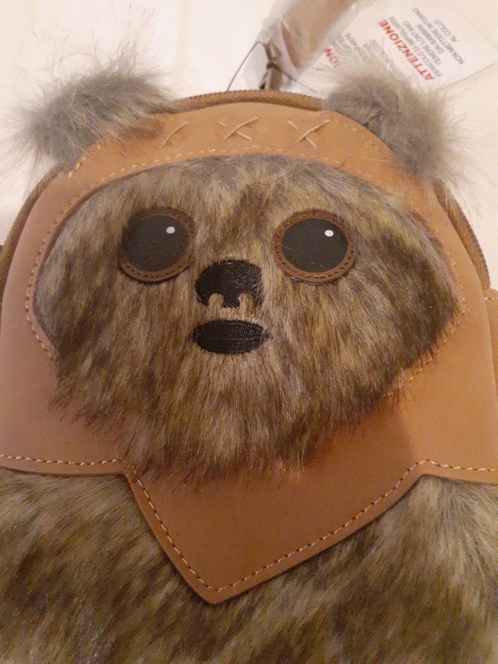 Loungefly Disney Star Wars Ewok Faux Fur and Suede - Wristlet Mini Belt ...