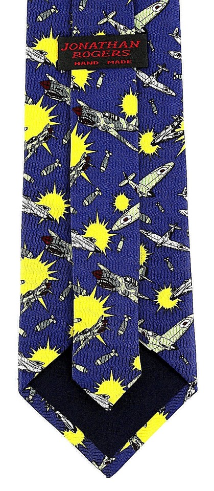 Bombs Away Men's Silk Neck Tie Airplane Pilot Air Force Fighter Jet ...
