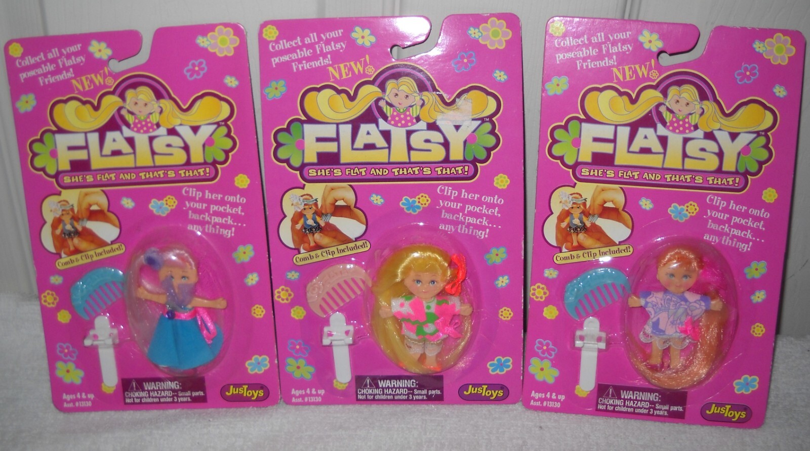 #12128 NRFC Vintage Just Toys 3 - Flatsy Dolls | eBay
