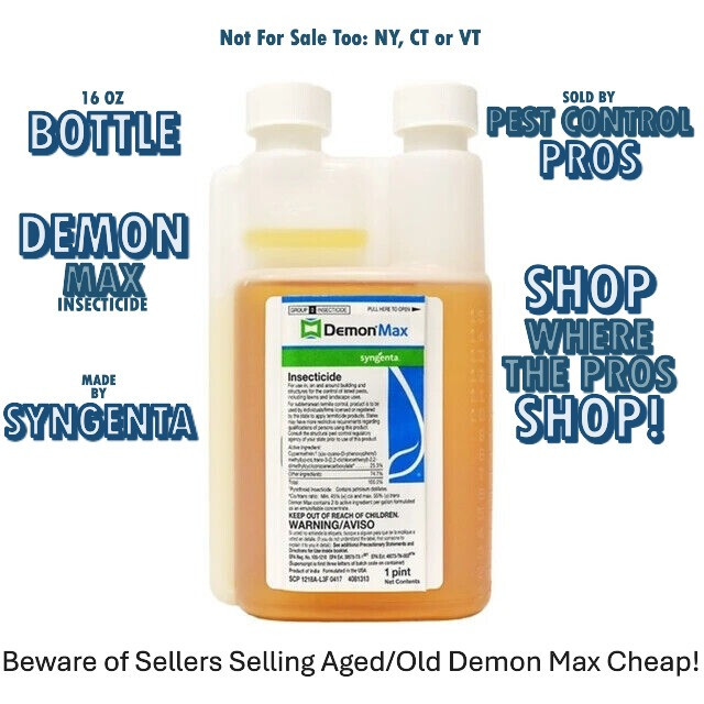 16 Oz Demon Max Pest Insect Control Insecticide 25.3% Flea Tick Roach ...