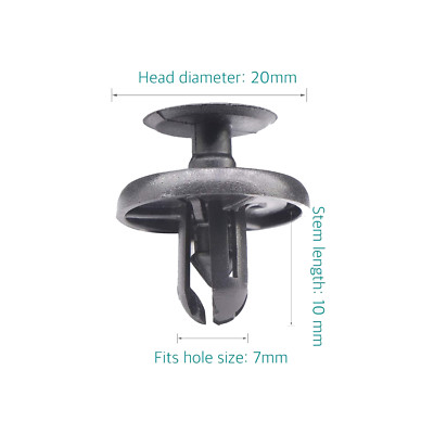 200 Wheel Arch Lining Clips Inner Wing Clips Engine Cover Clips FIT ...
