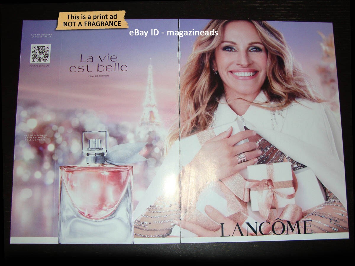 LANCOME Fragrances 3-Page Magazine PRINT AD Holiday 2021 JULIA ROBERTS ...