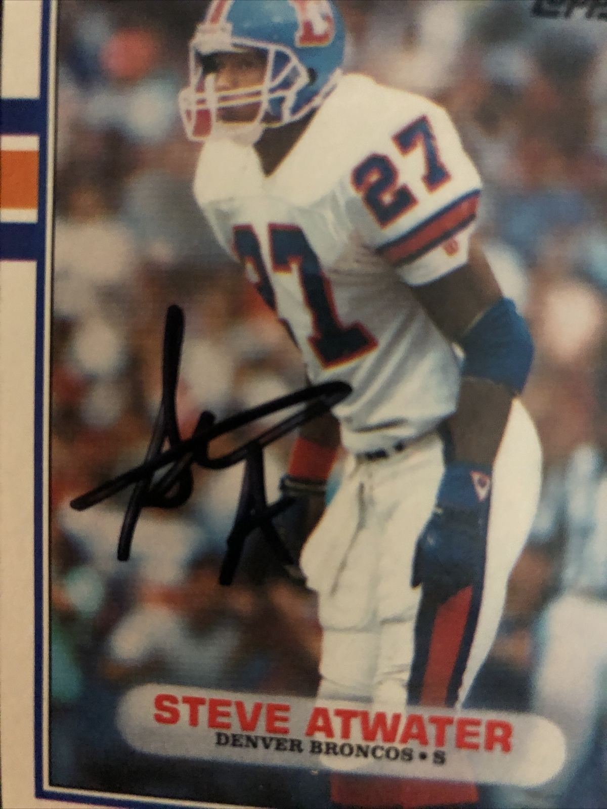 1989 Topps Traded Steve Atwater Signed Auto Autograph Rookie Card Hall ...