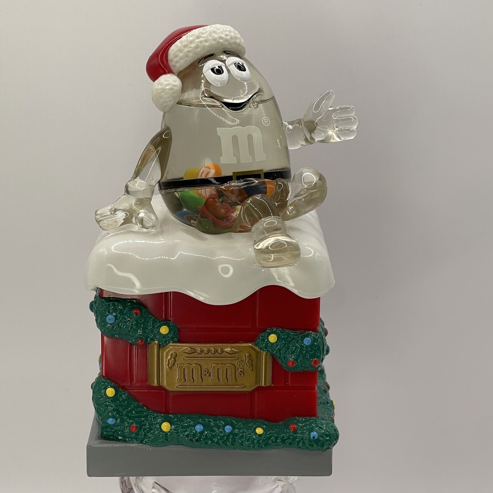 M&M Secret Santa Chimney Snowglobe Trinket Box Christmas Santa Clause ...