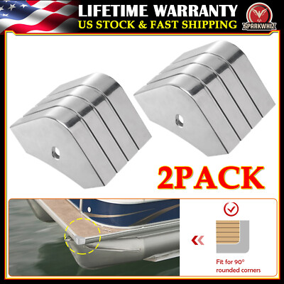 Aluminum Boat Deck Corner Pack of 2 Pontoon Corner Cap For 90° Rounded ...