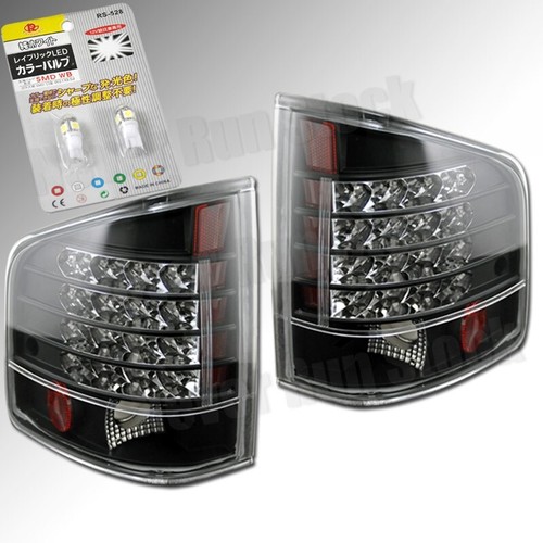 FOR Chevy S10 GMC Sonoma Clear Black LED Tail Lights + White License ...