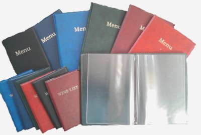 A4 LEATHER LOOK MENU COVER OR WINE LIST COVER PRINTED NEW PRODUCT | eBay