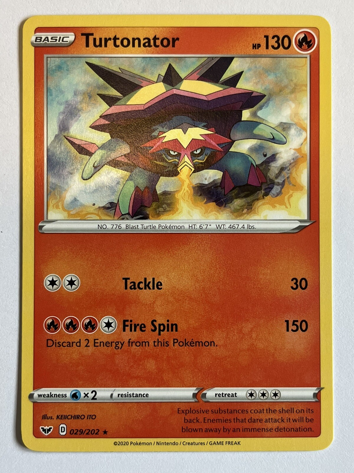 Pokémon TCG Turtonator Sword & Shield Base Set 029/202 Regular Rare for ...
