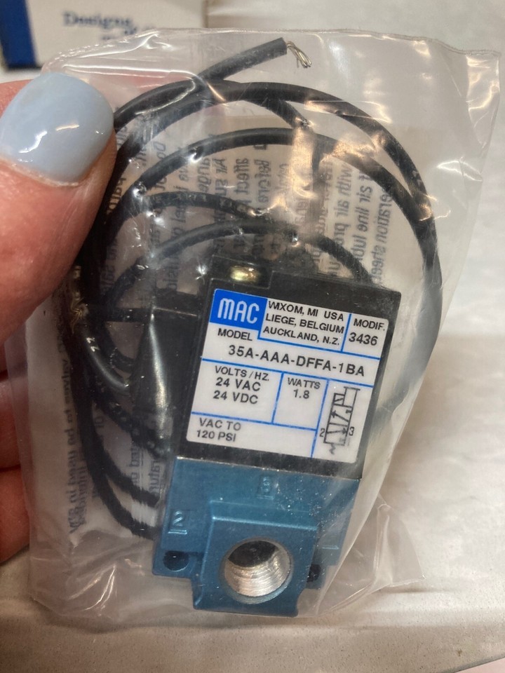 Mac Valves Inc Desc 24 Vac Air Valve W Fittings 35A-AAA-DFFA-1BA | eBay