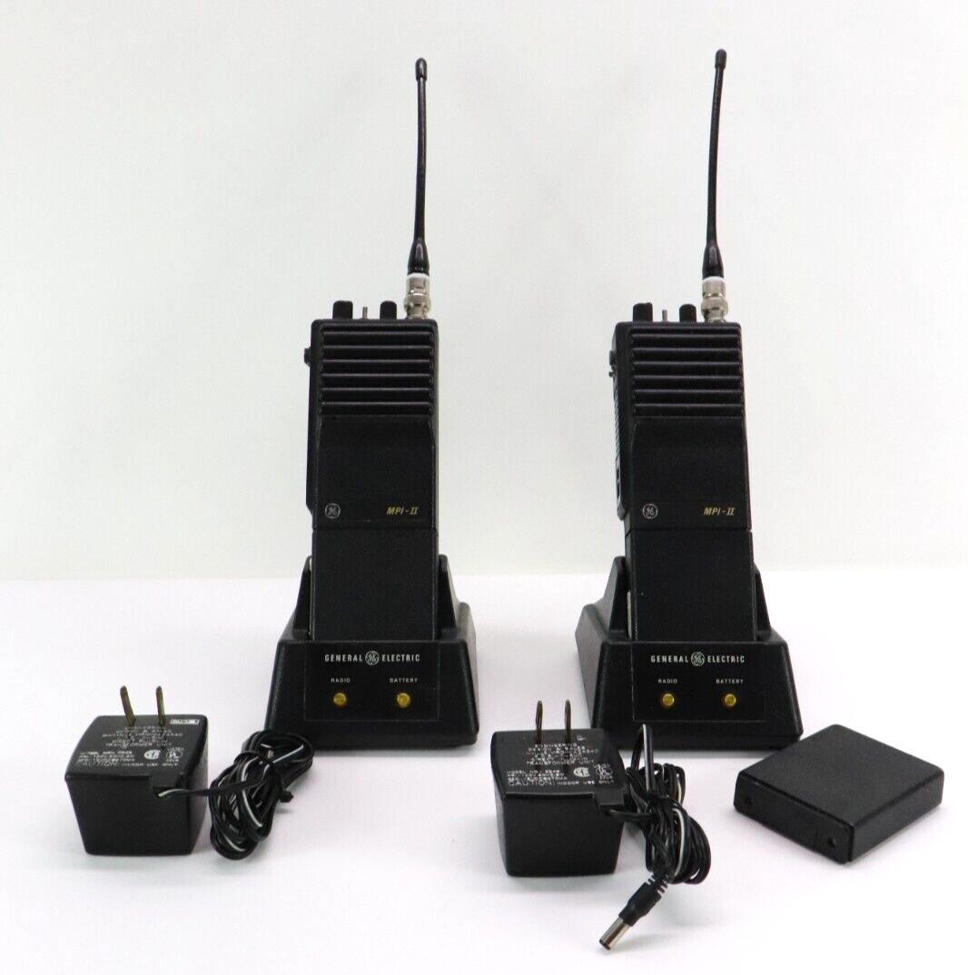 Lot of 2 General Electric MPI-2 Portable UHF Radio Walkie Talkie | eBay