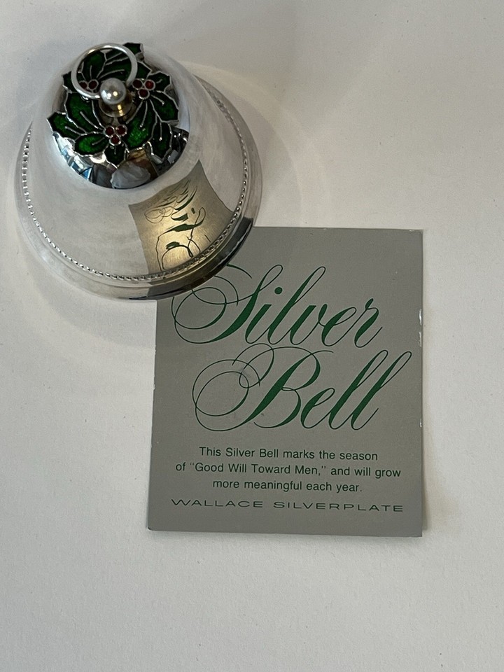 Vintage Wallace Silver bell silver plated holly 1973 | eBay