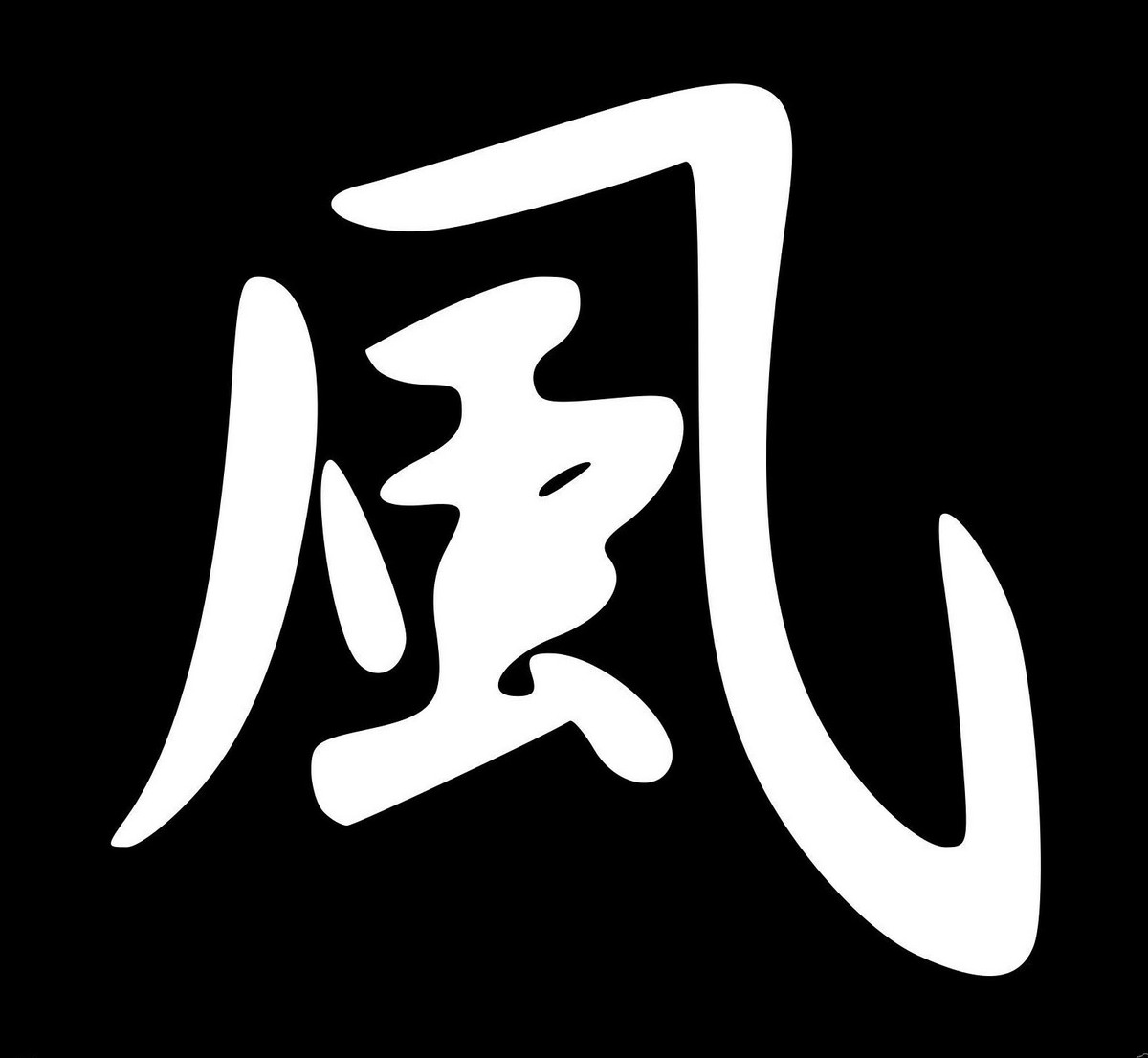 Japanese Symbols For Wind Kanji Kaze Wind Chinese Character For Wind