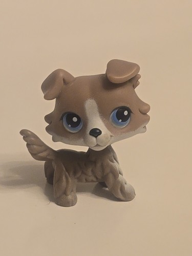 Littlest Pet Shop LPS Authentic 67 Collie Dog Puppy Blue Eyes Figure ...