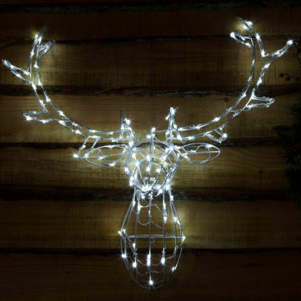 NOMA 85cm Stag Head with 80 White LED Lights (2515010) for sale online ...