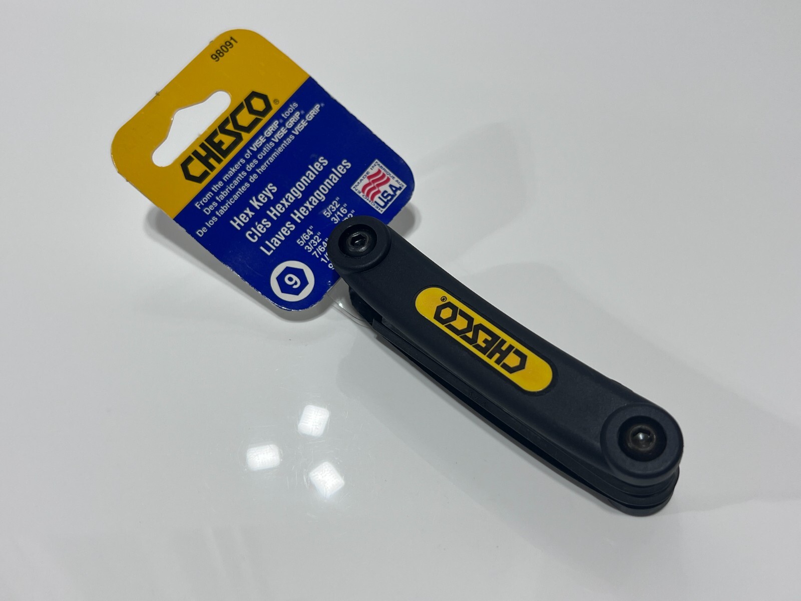 Chesco USA Made (by Vise Grip) 98091 SAE 9pc Hex Key Set | USA | Vise ...