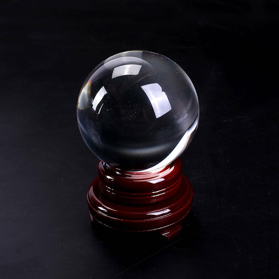 200MM Crystal Ball K9 Clear Photography Lens Sphere Healing Ball Free ...