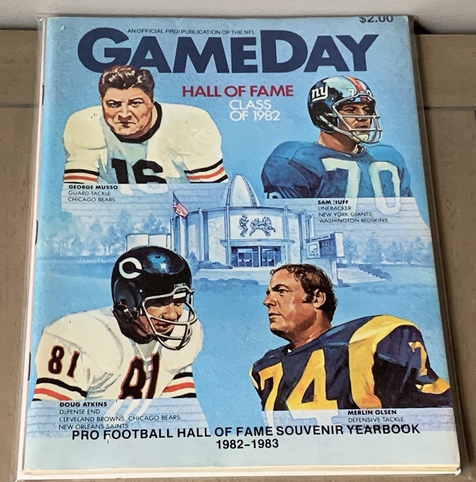 Atkins/Musso/Huff/Olson Game Day - Hall of Fame Class of 1982 Yearbook ...