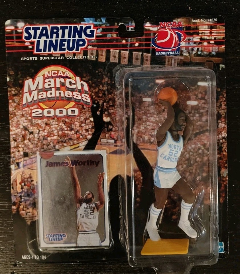 2000 Starting Line-Up James Worthy March Madness (UNC uniform) Lakers ...
