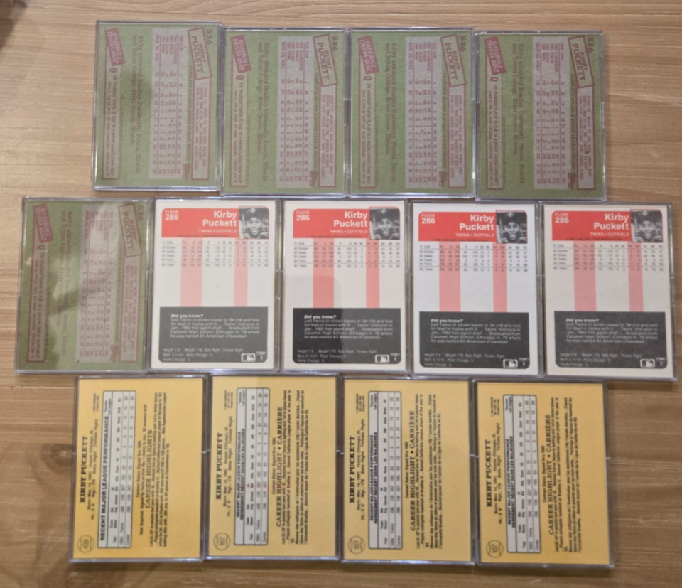 1985 Kirby Puckett Rookie Lot - See Details for breakdown | eBay