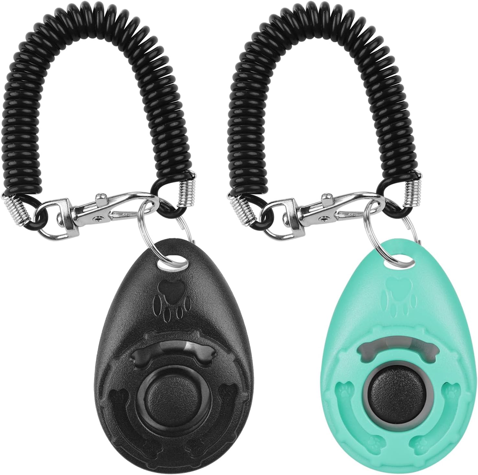 Dog Clickers, [2 PCS] Dog Training Clickers with Wrist Strap ...