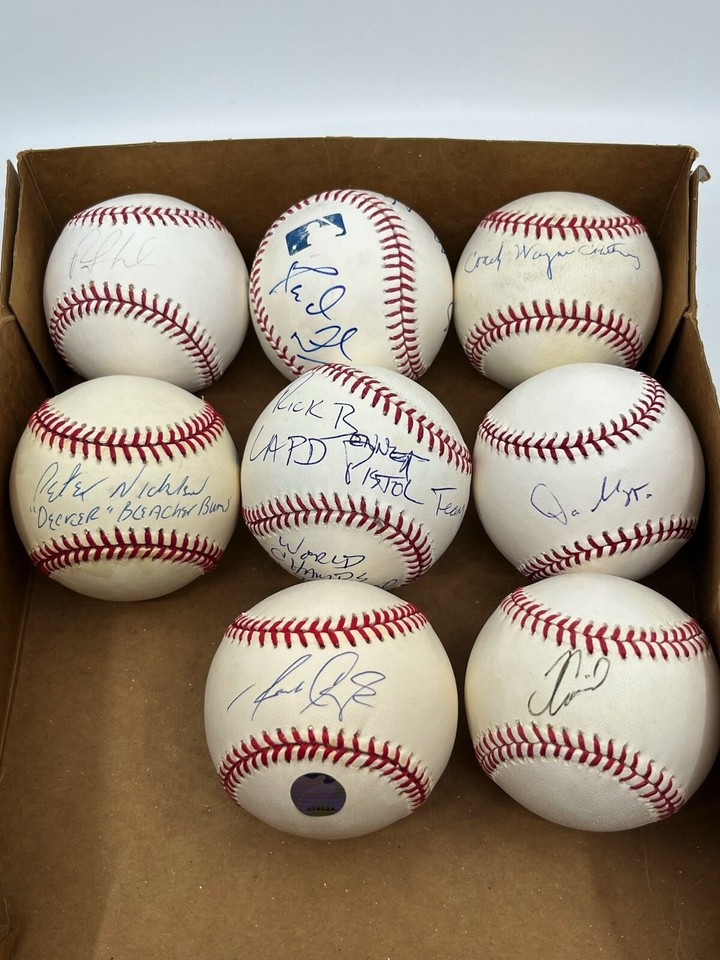 Lot of 29 Mystery Unknown Signed Autograph OMLB Major League Baseball ...