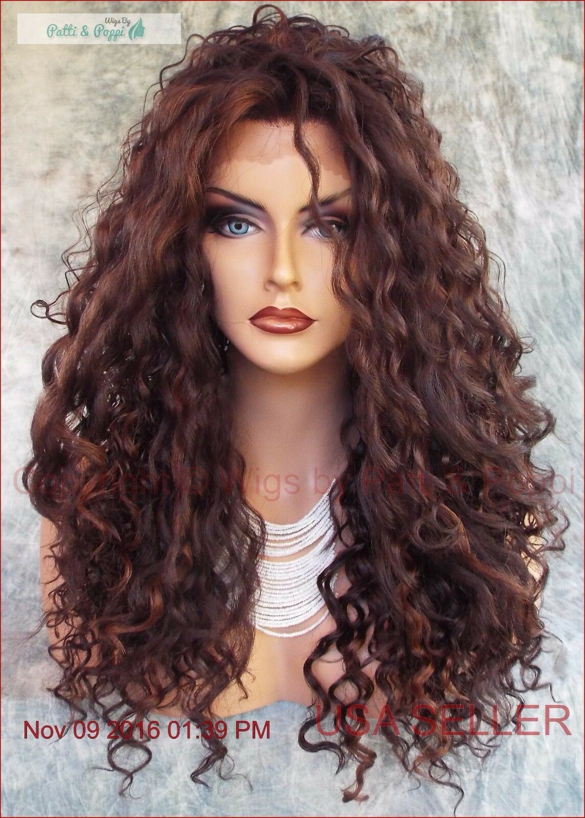 LACE FRONT LONG CURLY STYLE WIG COLOR FS4.30 GORGEOUS SEXY STYLE US ...