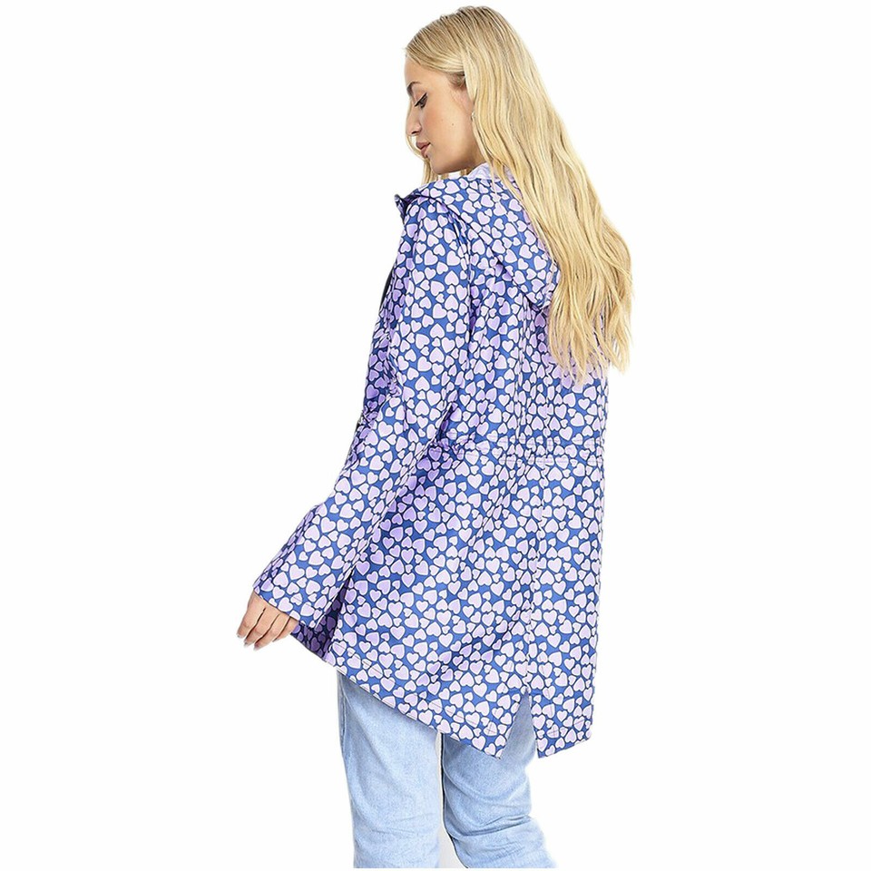 LADIES RAIN MAC WOMENS SHOWER RAINCOAT GIRLS FISHTAIL FESTIVAL KAGOOL ...