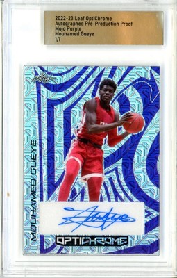 2022 Leaf OptiChrome Proof Mojo Purple Mouhamed Gueye 1/1 Auto RC | eBay