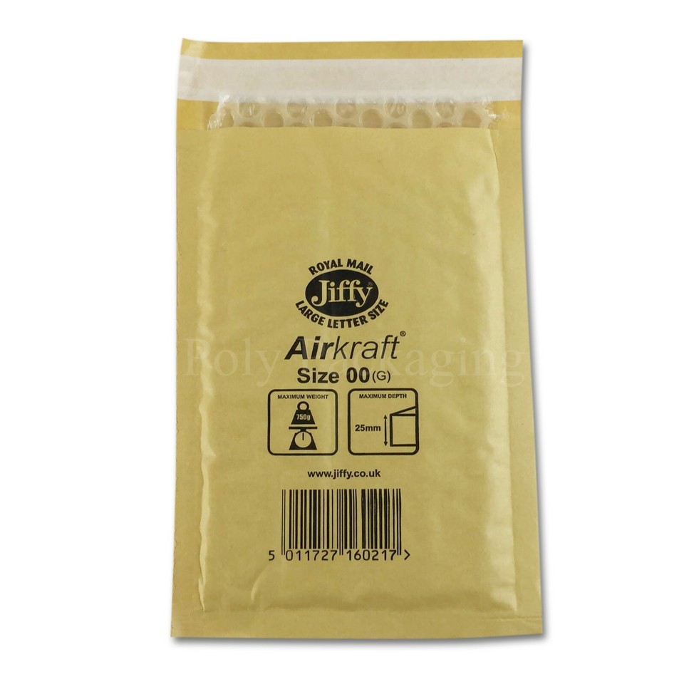 JIFFY GOLD ENVELOPES Bubble Padded Mailing Bags Large letter Any Size ...