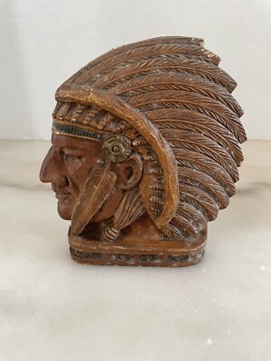 Antique Indian Head Plaster/chalk Native American | eBay